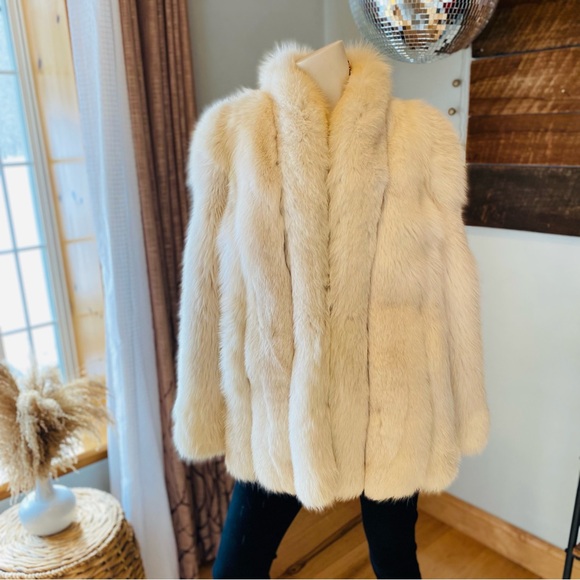 Jackets & Coats | Authentic Vintage Shadow Fox Fur Coat | Poshmark